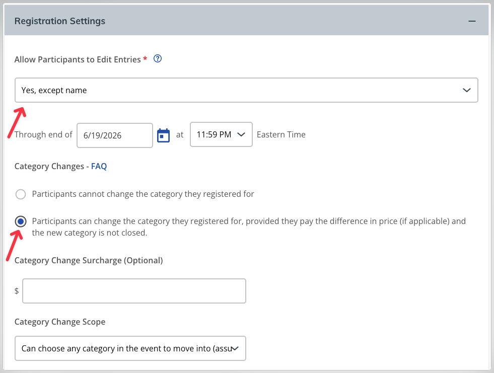Set Up Category Changes & Registration Transfers for Your Event ...